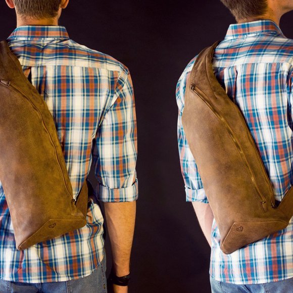 NiSANS | Bags | Nisnas Vortex Shadow Leather Bag Brown | Poshmark